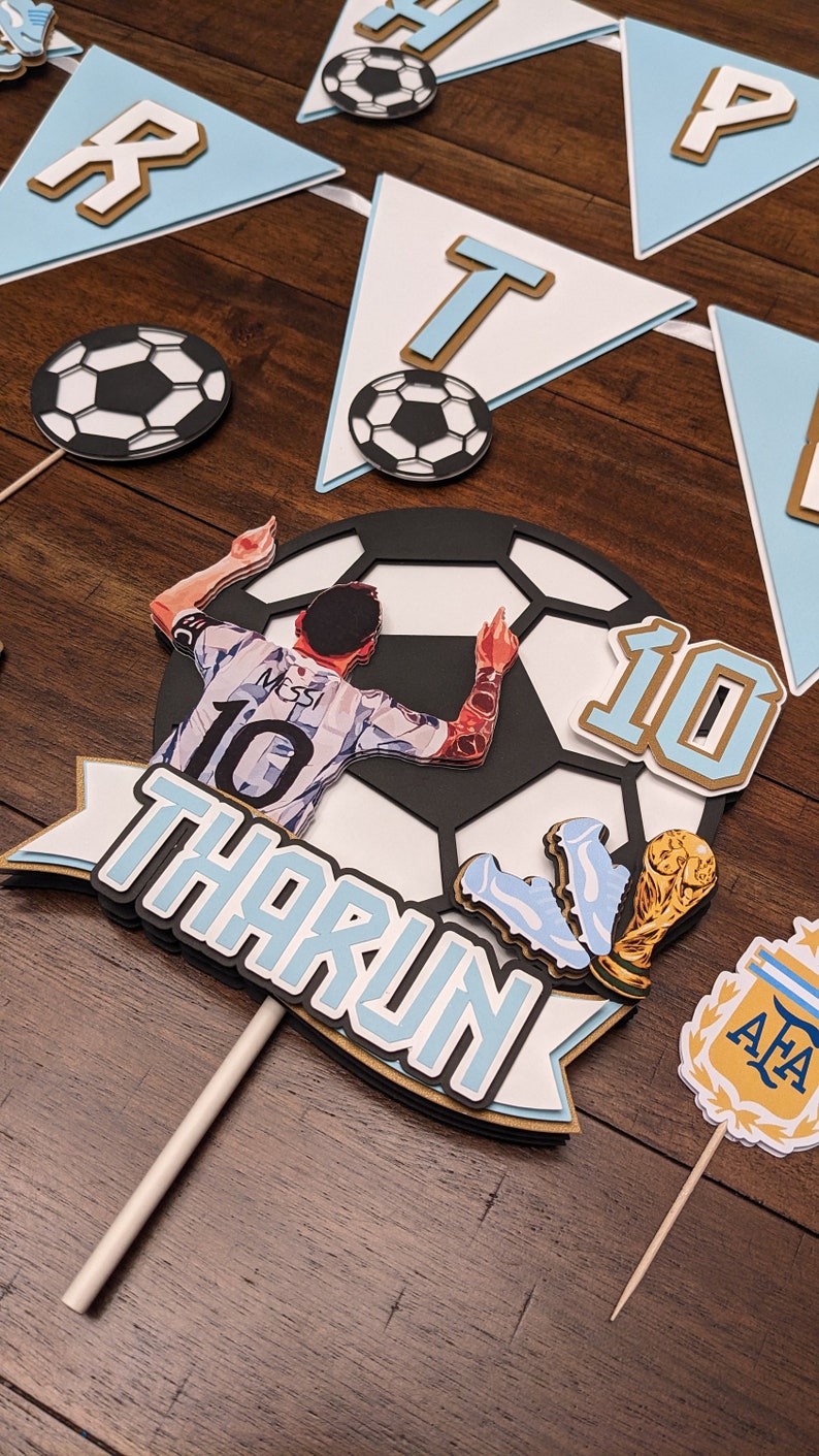 Soccer Birthday Banner, Messi Theme, Argentina Birthday Banner - Etsy