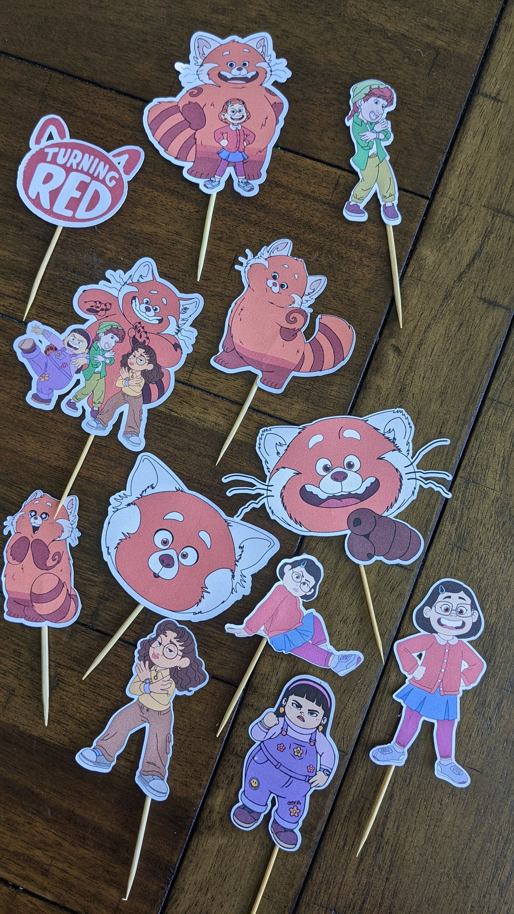 Turning Red Birthday Banner, Cake Topper, Cupcake Topper, Decorations ...