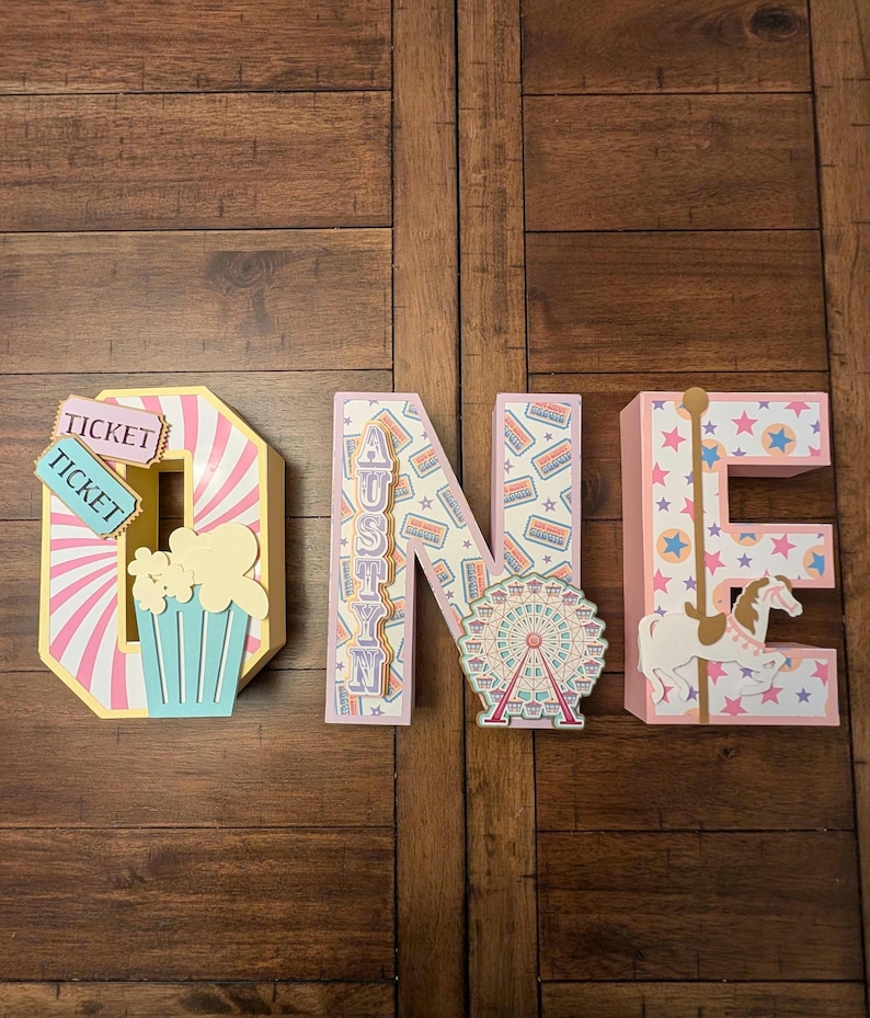 Pastel Carnival 3d Letter or Number - Etsy