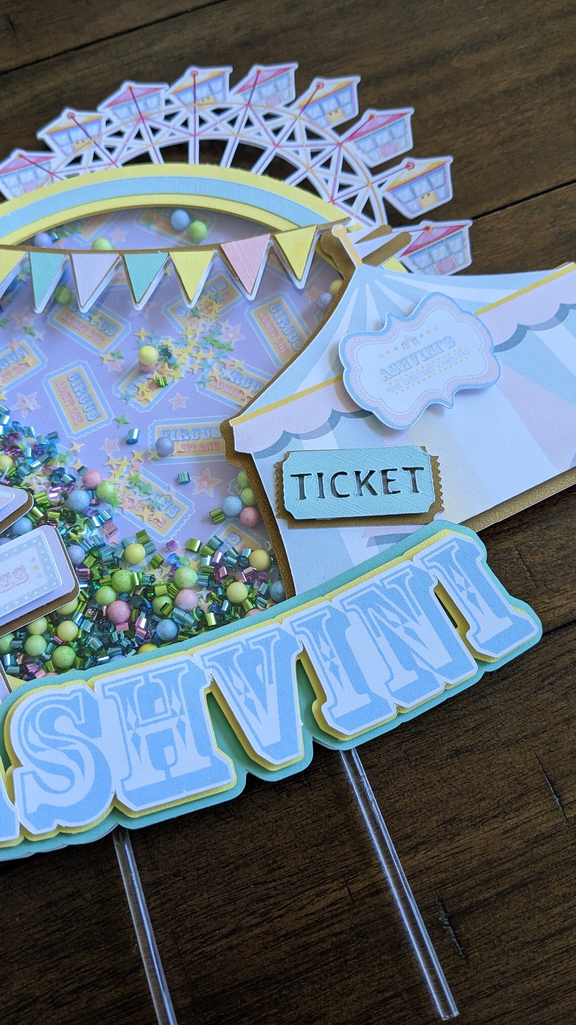 Pastel Color Carnival Cake Topper - Etsy