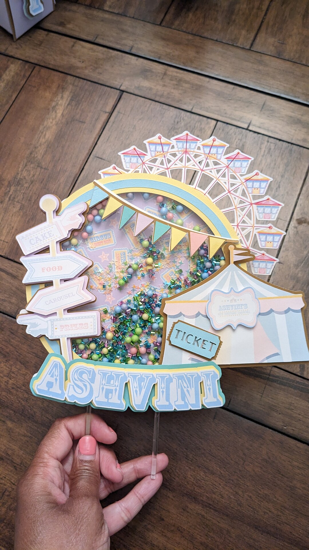 Pastel Color Carnival Cake Topper - Etsy