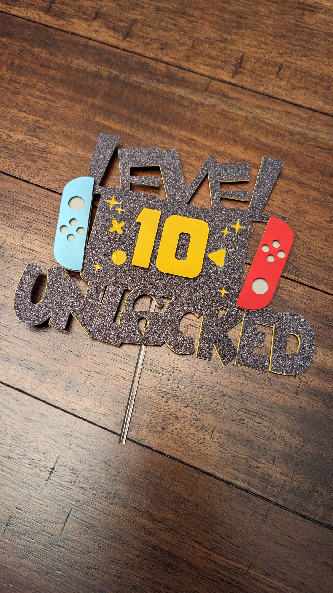 Nintendo Theme Level up Birthday Cake Topper, Level Unlocked Birthday ...