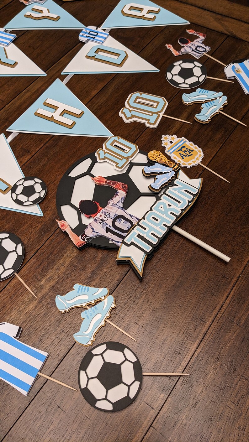 Soccer Birthday Banner, Messi Theme, Argentina Birthday Banner - Etsy