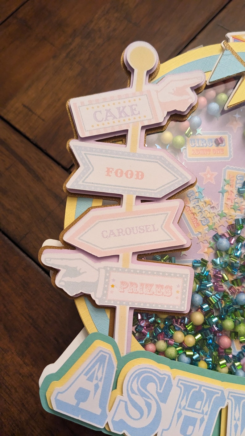 Pastel Color Carnival Cake Topper - Etsy
