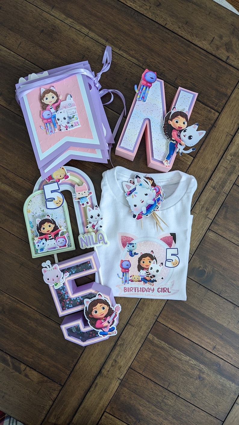 Gabby's Doll House 3d Letter or Number, Kids Birthday Party Decorations ...