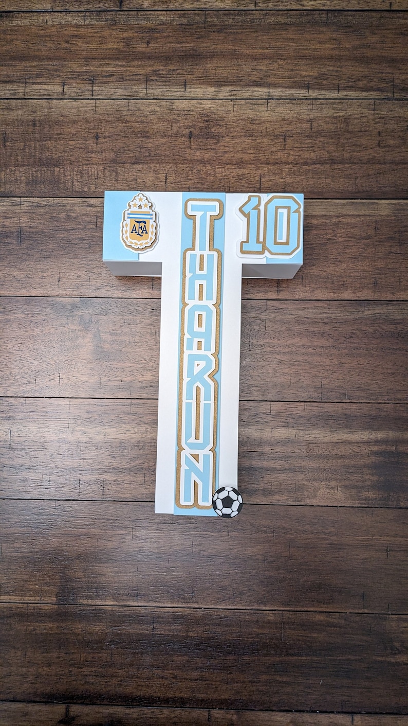 Soccer Theme 3d Letter or Number, Messi Themed Decorations ...