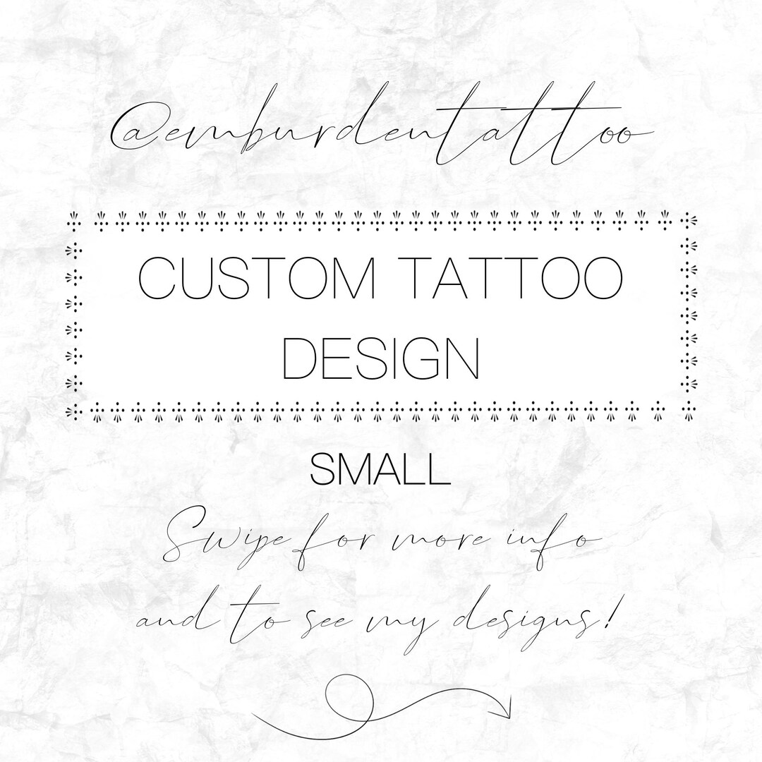 SMALL Custom Tattoo Design - Etsy