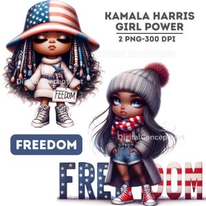 Kamala Harris FREEDOM PNG, Patriotic Digital Art, Political Statement ...