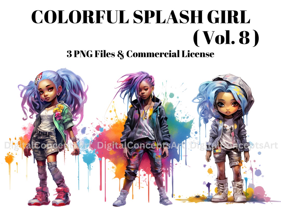 Melanin Women Clipart Black Girl Clipart, Black Hip Hop Girl Png ...