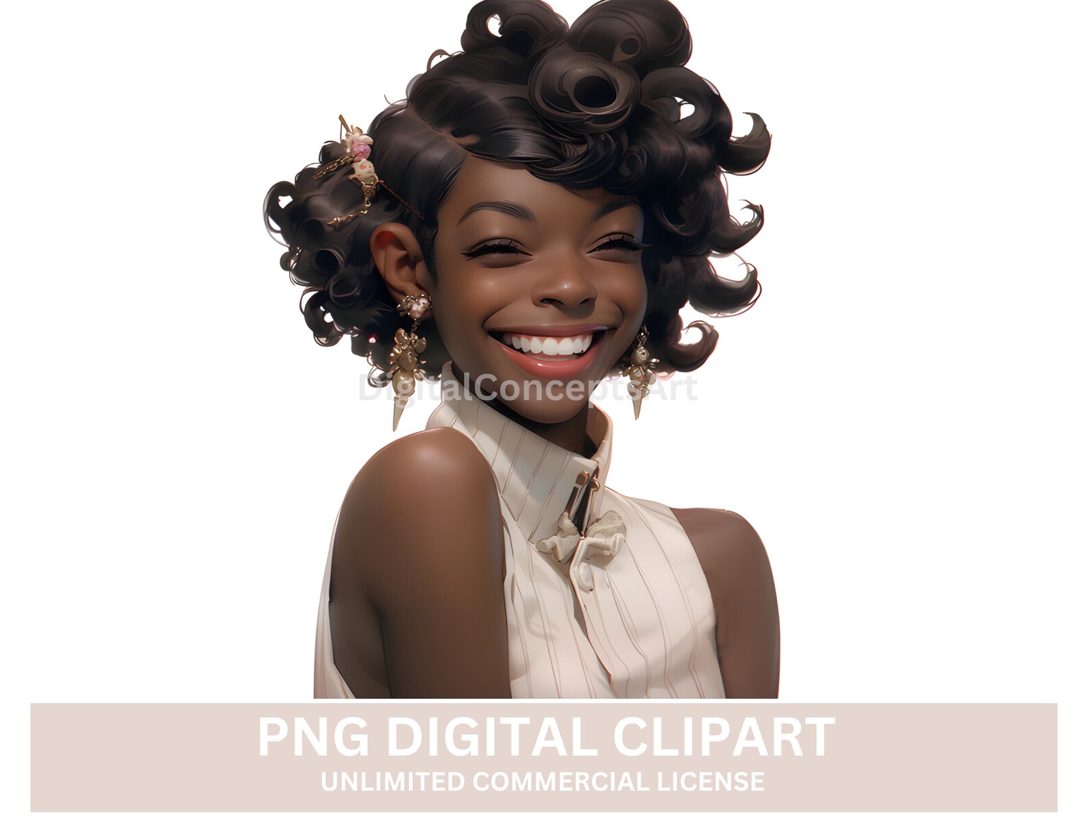 African American Women Clipart Happy Smile Girl Clipart, Black Girl ...