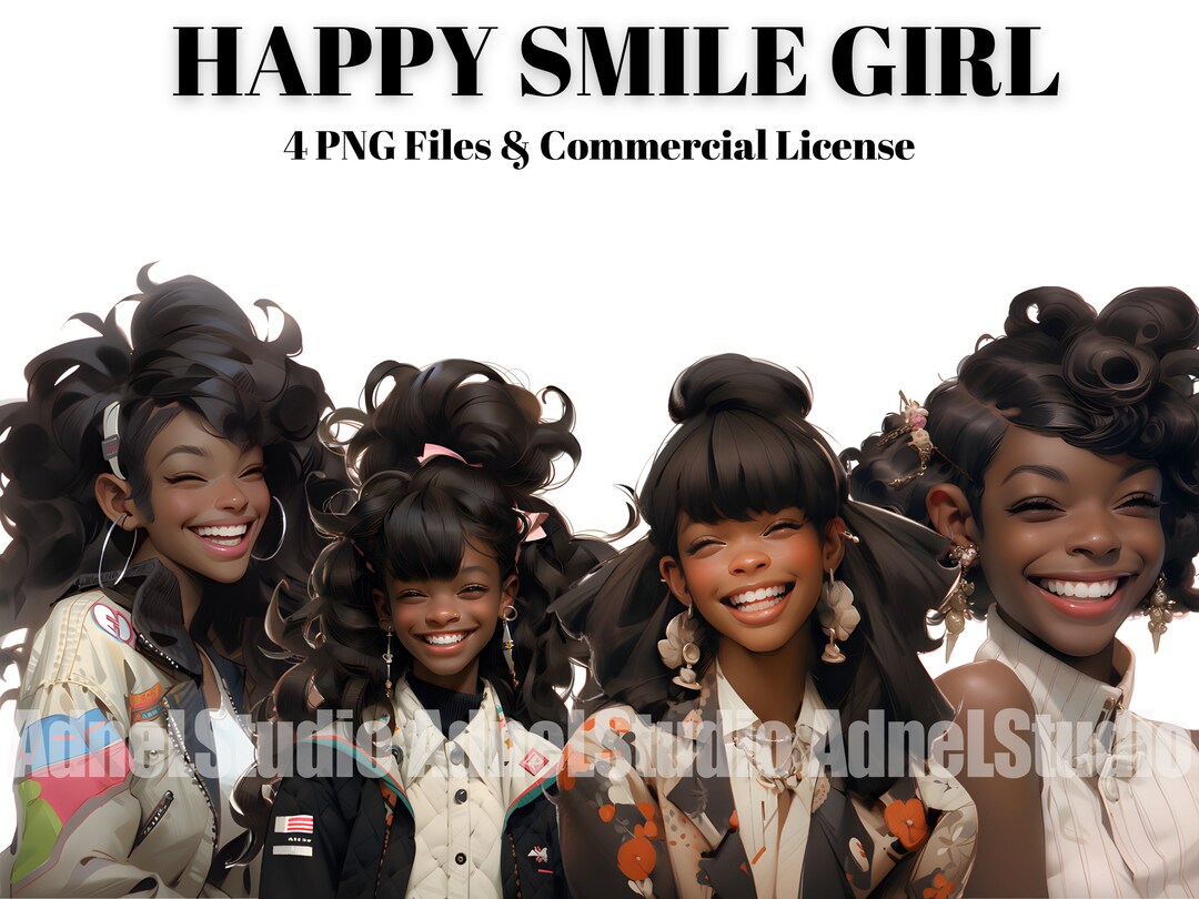 African American Women Clipart Happy Smile Girl Clipart, Black Girl ...