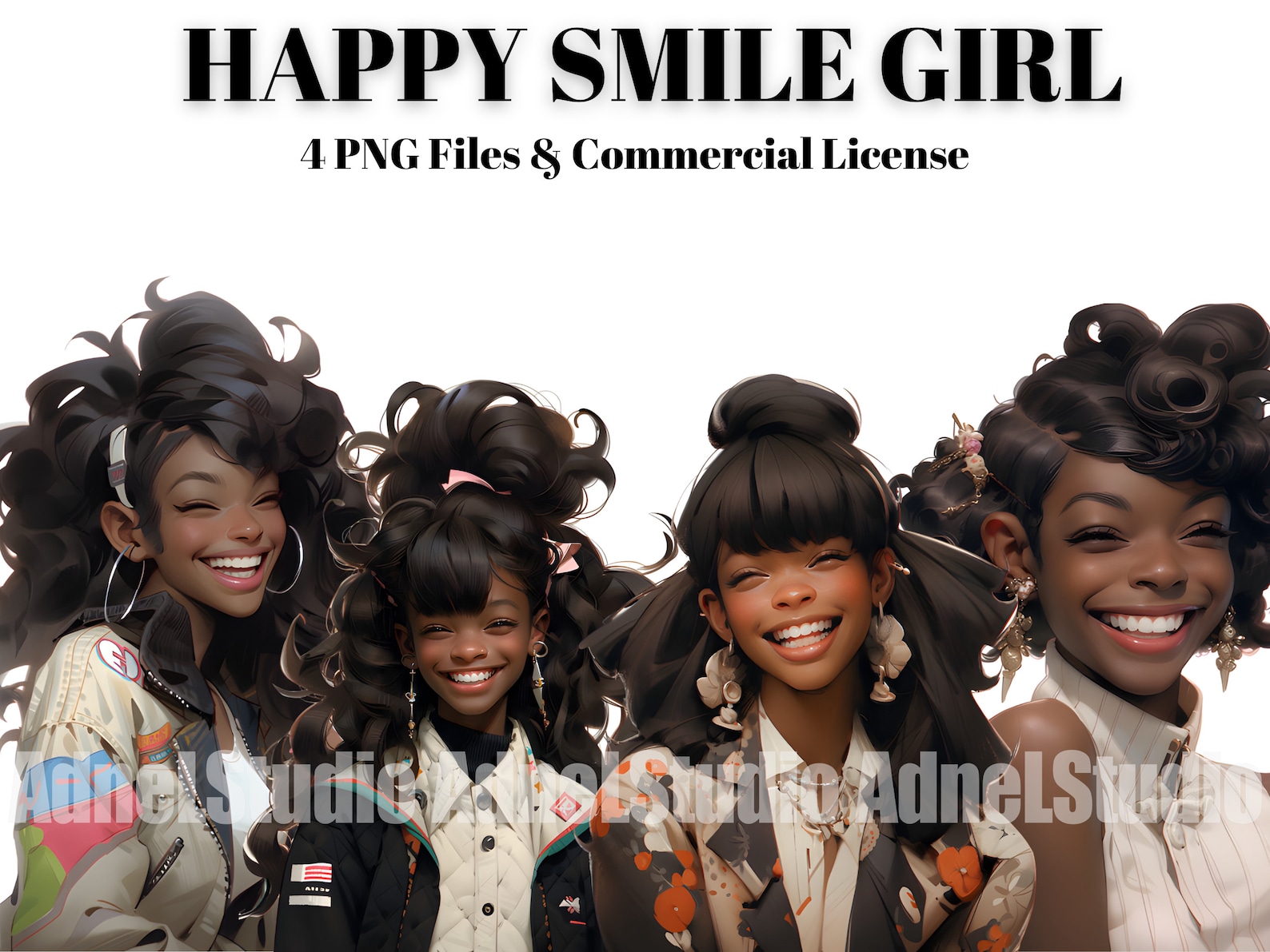 African American Women Clipart Happy Smile Girl Clipart, Black Girl ...