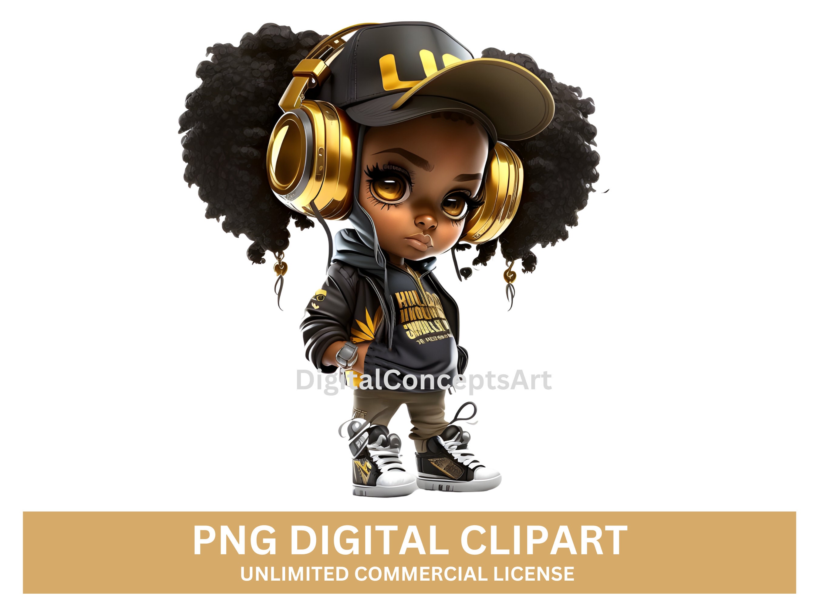 Dread Lock Black Women Clipart Black Chibi Girl Png Black - Etsy