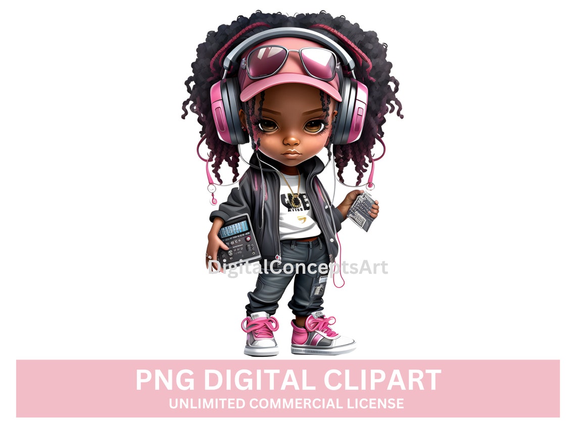 Dreadlock Black Girl Png Clipart Black Chibi Girl Clipart - Etsy UK