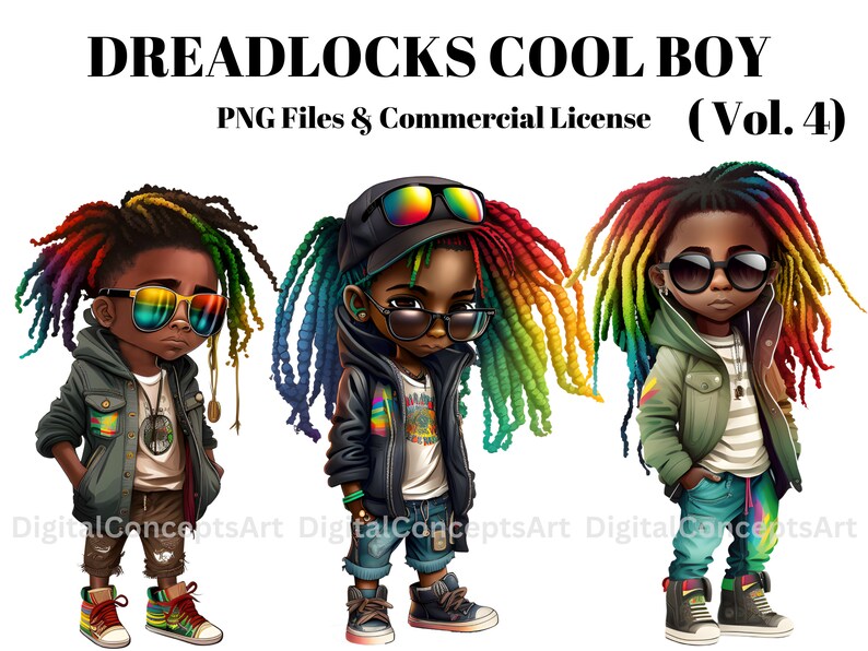 Dreadlock Black Men Png Black Hip Hop Boy Png Black Chibi - Etsy