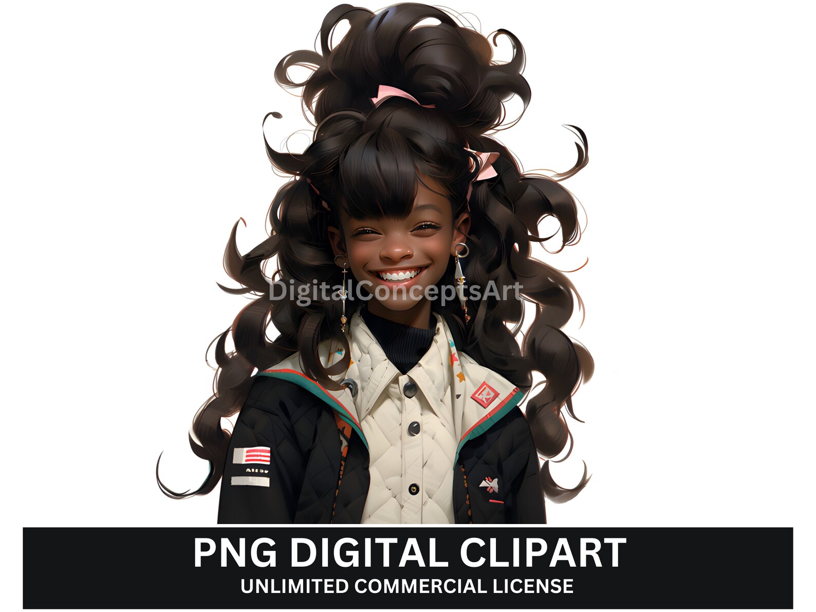 African American Women Clipart Happy Smile Girl Clipart, Black Girl ...