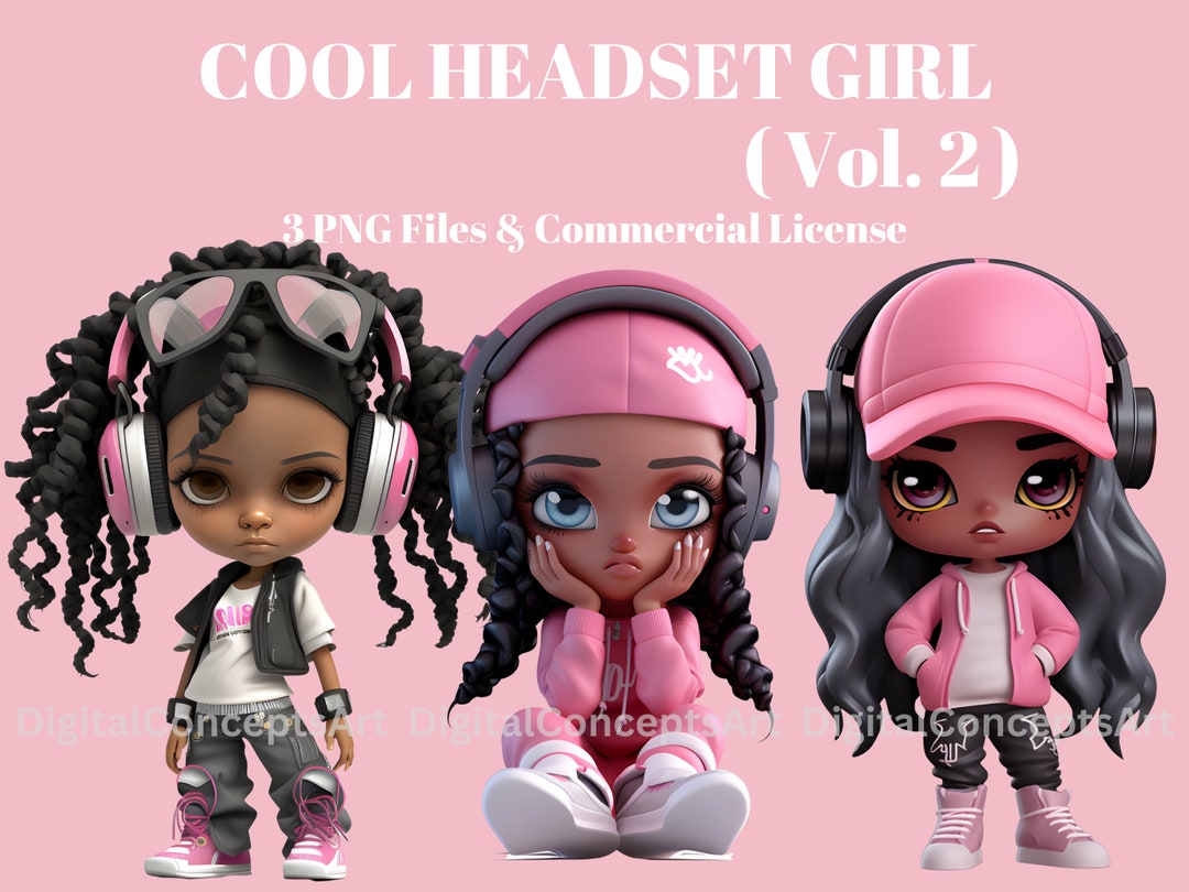 Black Womenl Clipart Black Girl Magic Clipart, Black Hip Hop Girl Png ...