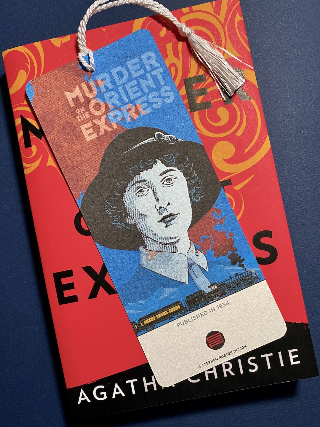 Agatha Christie Murder Bookmark, Murder on the Orient Express, 2 Sided ...