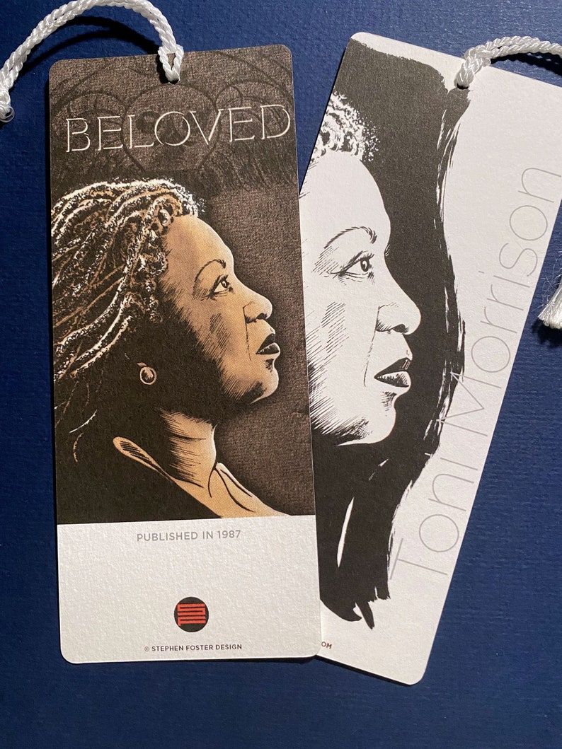 Toni Morrison 'beloved' Bookmark: Illustrated Author Portrait - Etsy