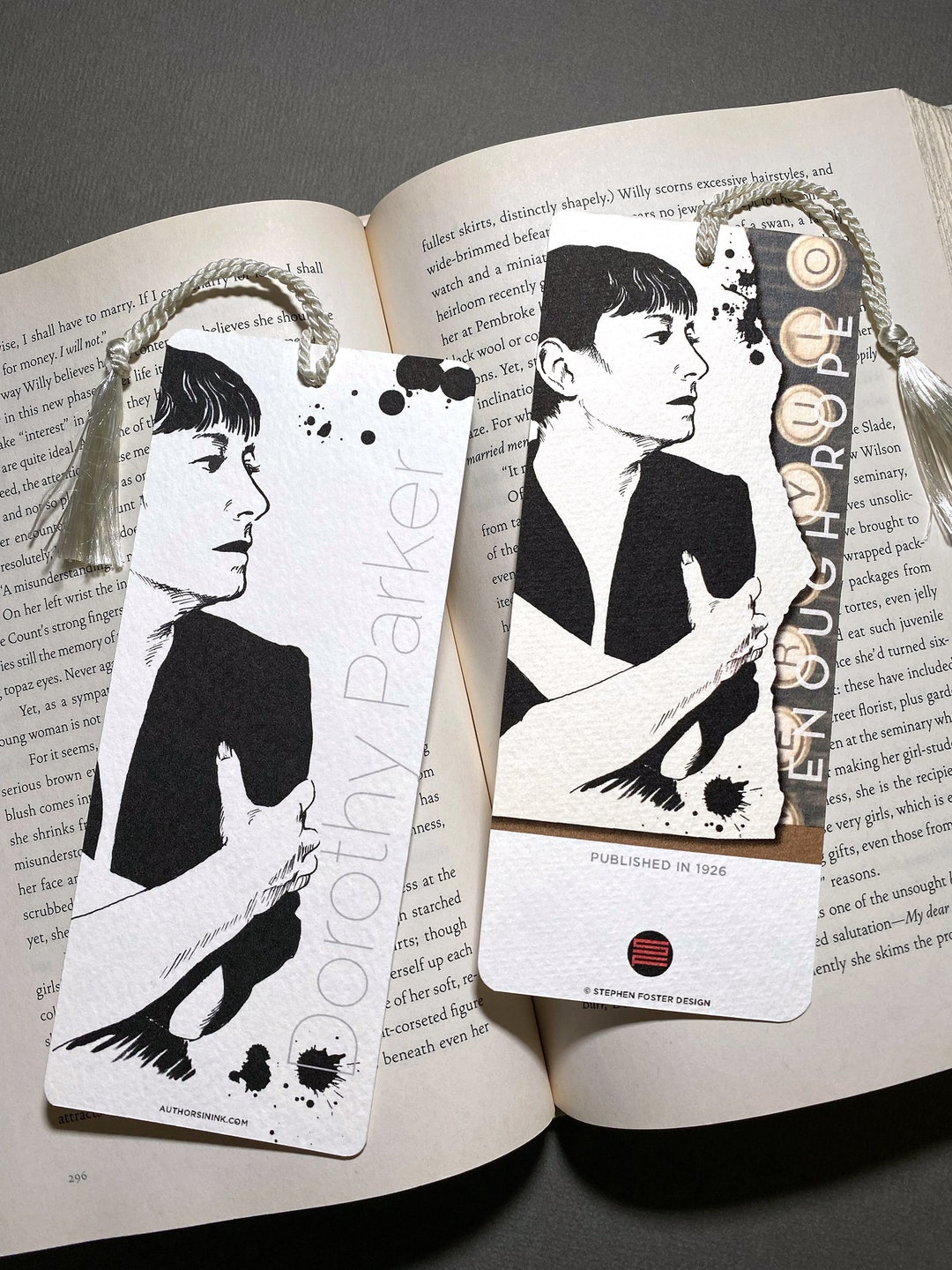Dorothy Parker Bookmark: Illustrated Author Portrait - Etsy