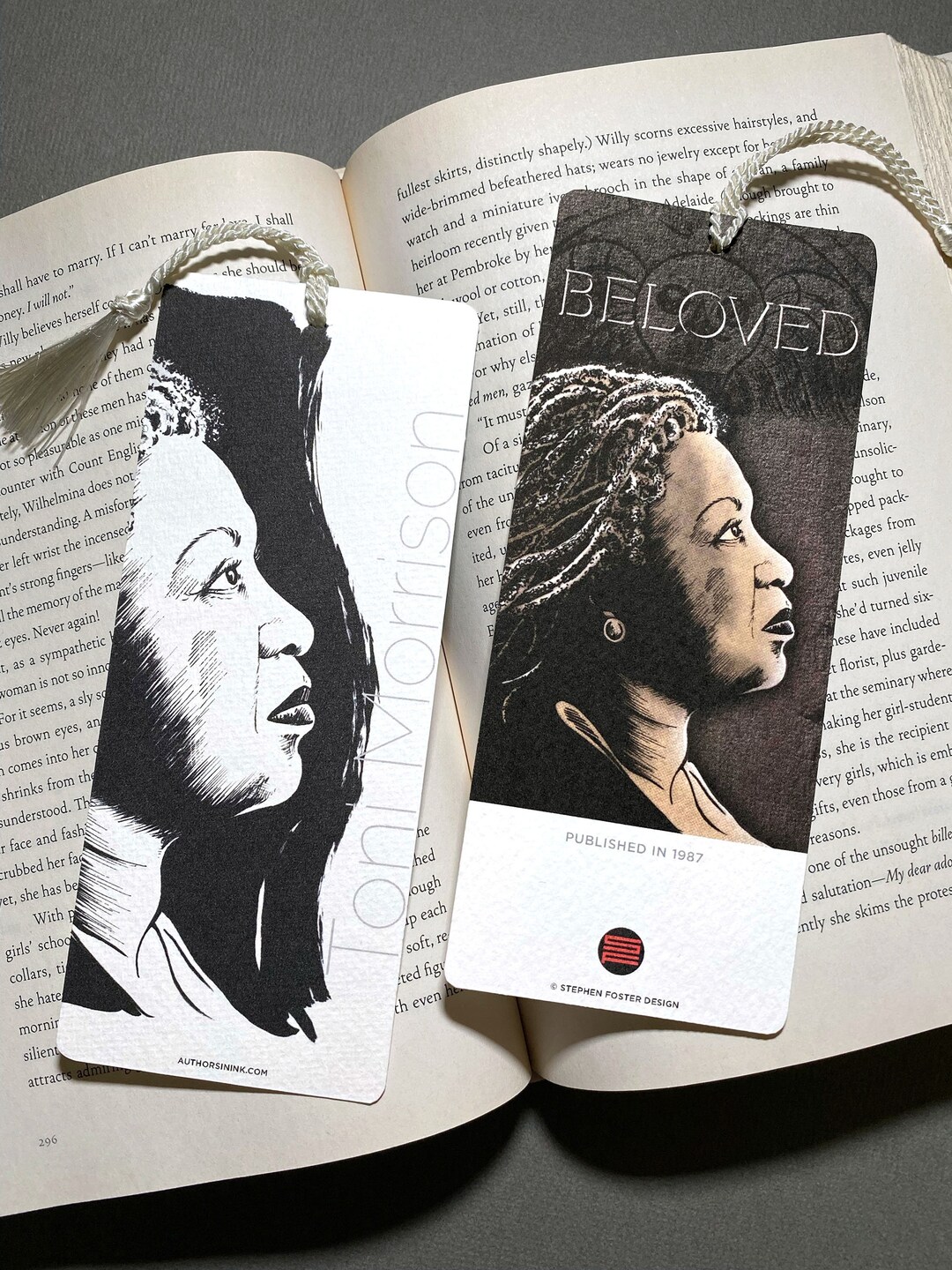 Toni Morrison 'beloved' Bookmark: Illustrated Author Portrait - Etsy