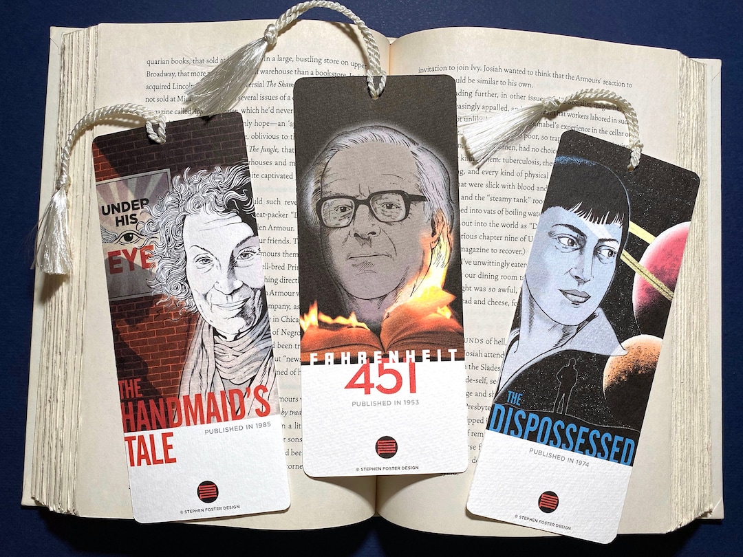 Legends of SCI-FI Bookmarks, Set of 3 Includes Margaret Atwood, Ursula ...