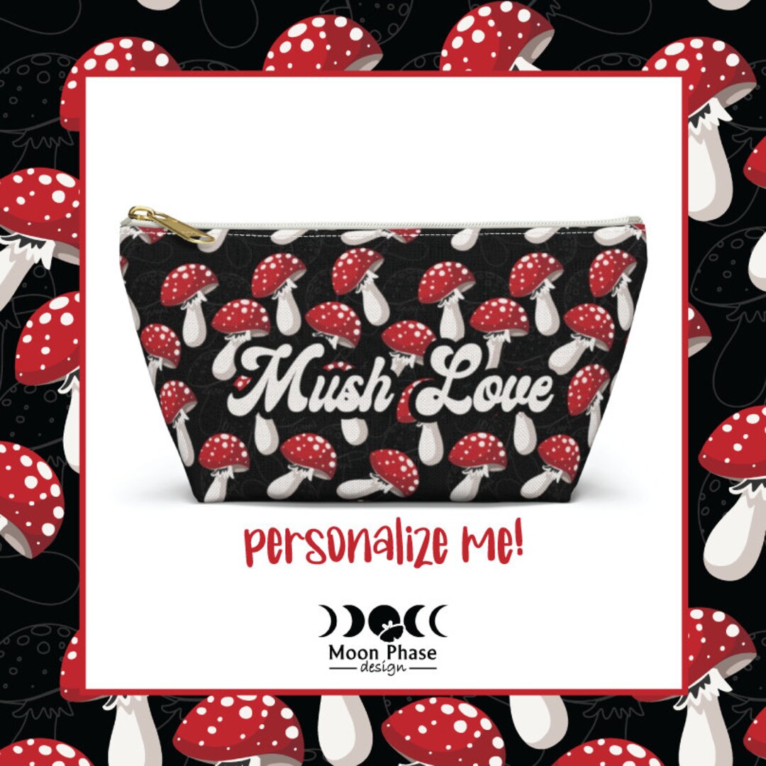 Cottagecore Mushroom Accessory Bag, Mush Love for Mushroom Lovers ...