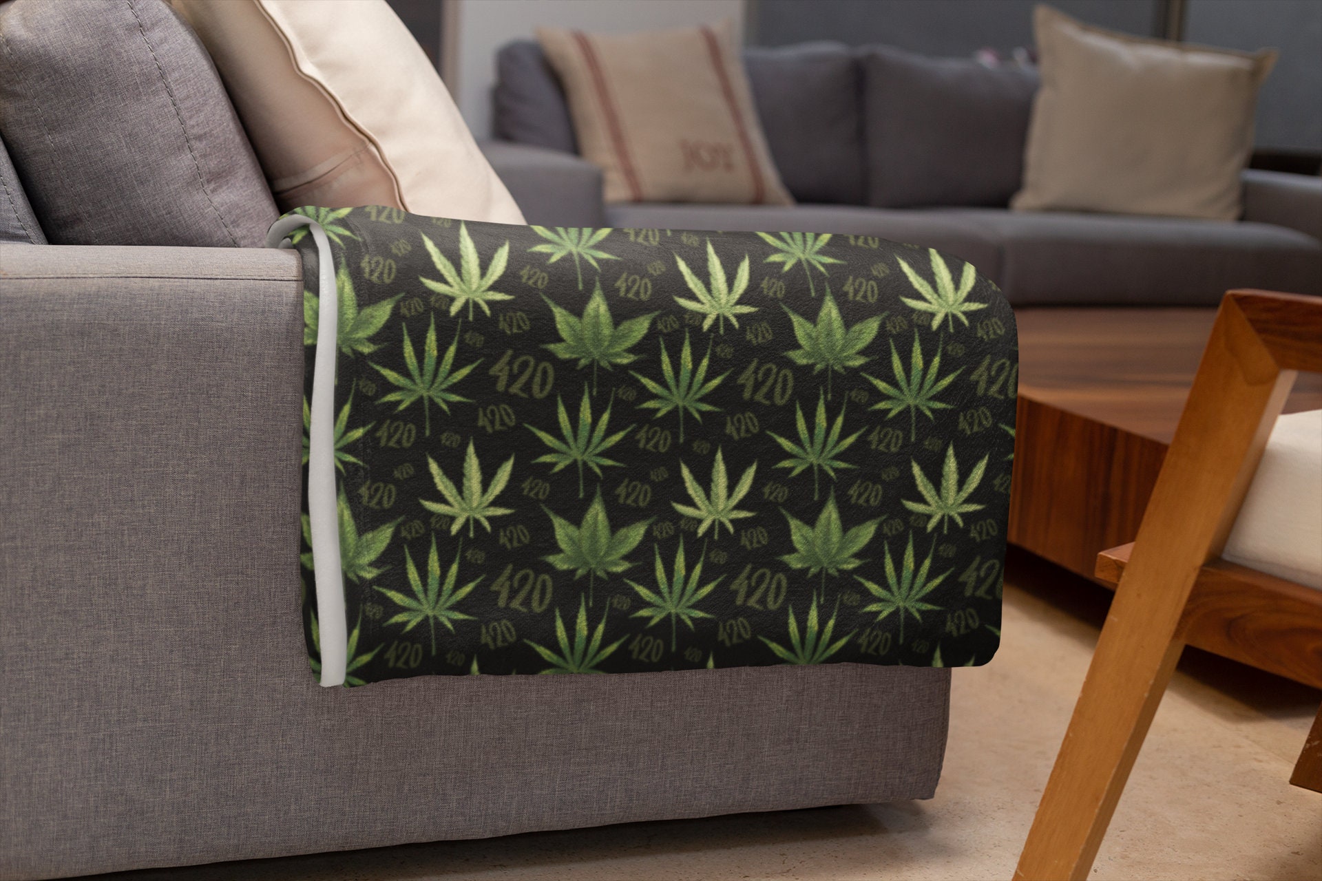 Personalized 420 Weed Blanket, Cannabis Throw, Gift for Stoner, Marijuana Tapestry, Pot Leaf ...