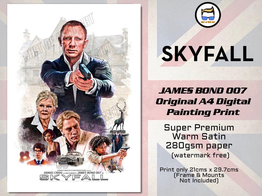 James Bond 007 SKYFALL A4 Digital Painting Print - Etsy