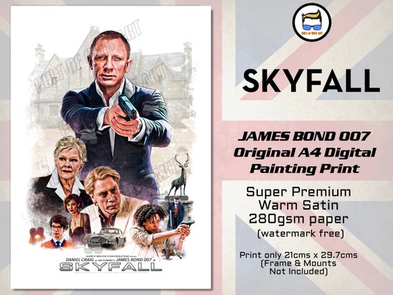 James Bond 007 SKYFALL A4 Digital Painting Print - Etsy