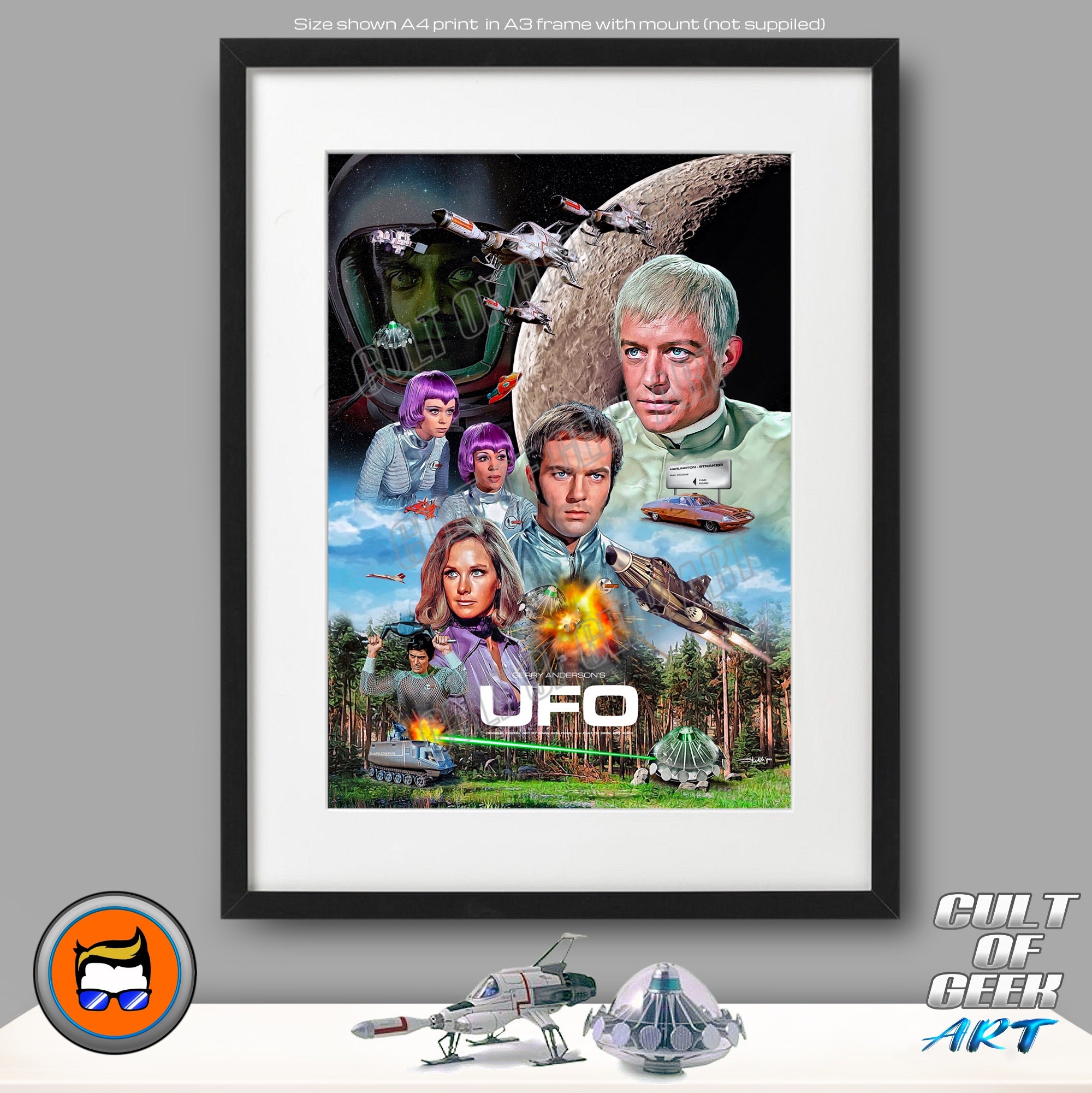 UFO Gerry Anderson Digital Fan Art Painting Poster Print - Etsy