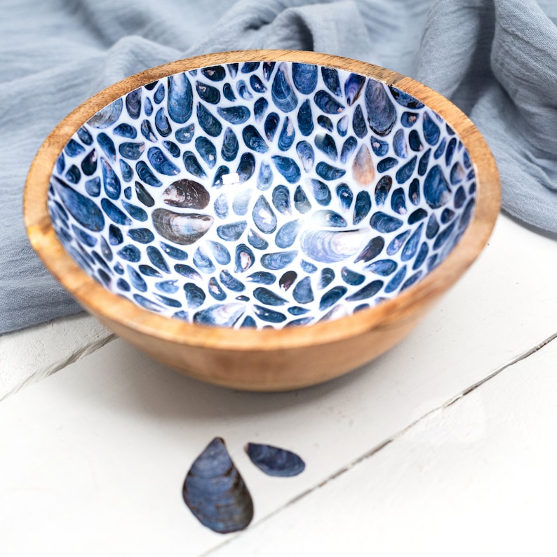Mango Wood Mussel Bowl - Etsy