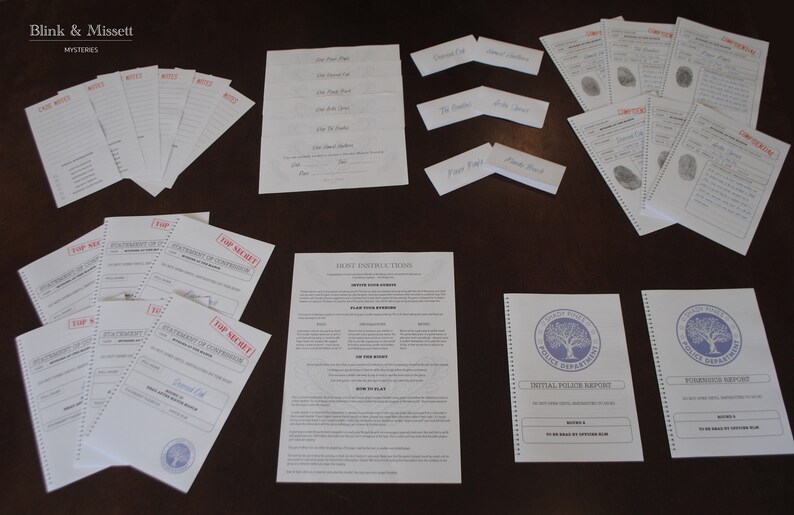 Murder at the Manor Mystery Game for 6 Players Digital PDF Download - Etsy