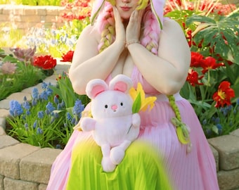 Mitsuri Kanroji Cosplay Wig 34-inch Long Pink and Green Braided Wig ...