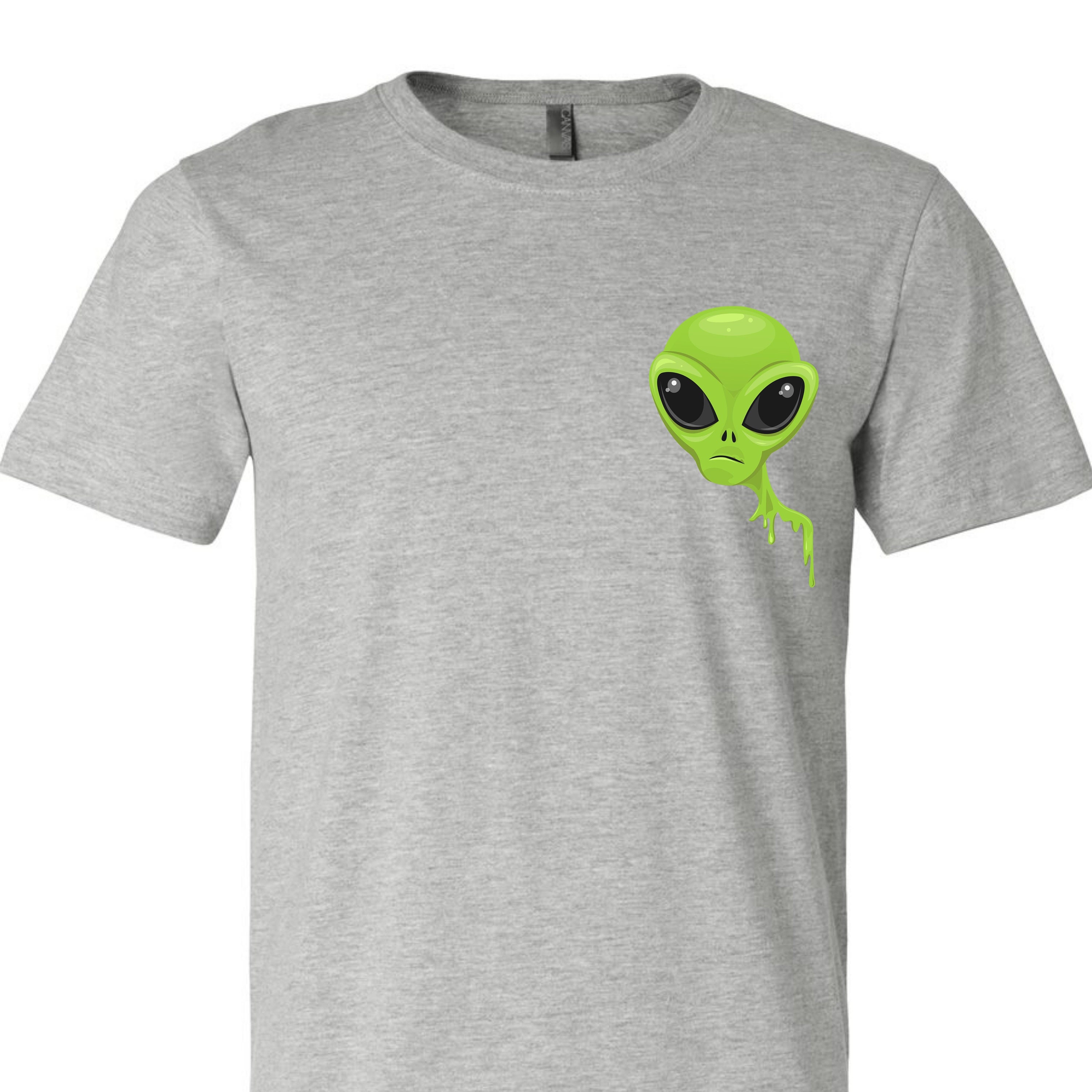 Alien Head Shirt Green Alien Face T-shirt Outer Space - Etsy