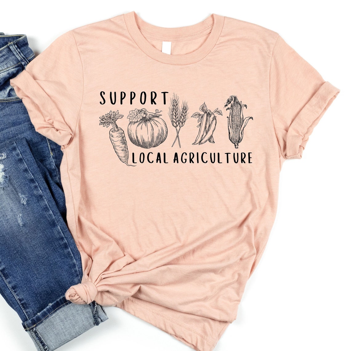 Support Local Agriculture Shirt Local Farm Tshirt Farmer - Etsy