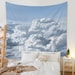 Sky Tapestry, Sun Blue Sky White Clouds Wall Hanging, Serene Wall Art ...