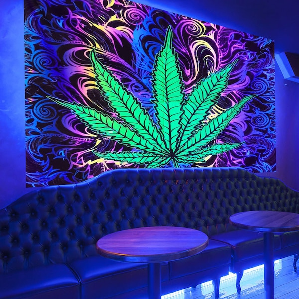 Marijuana black light poster - Etsy México