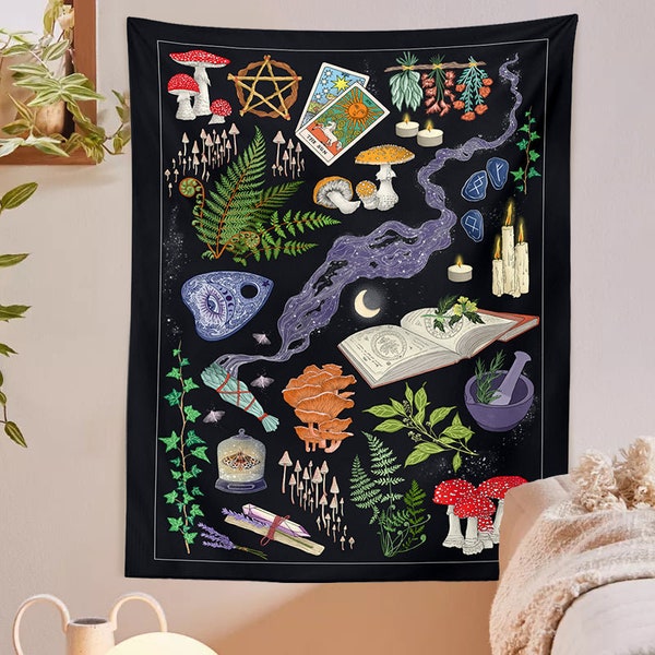 Witchy Wall Tapestry - Etsy