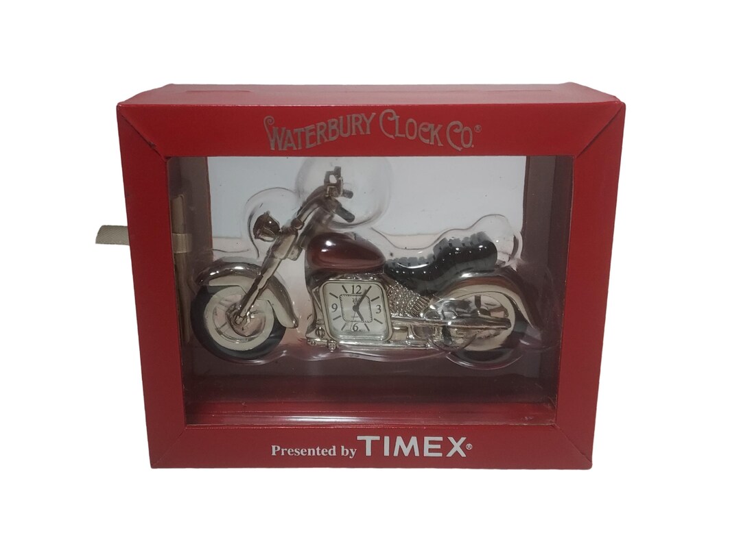 Waterbury Clock Co. by Timex MOTORCYCLE Desk Clock - Etsy