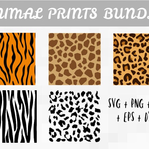Animal Print Svg Bundle Tiger Print Svg Leopard Print Svg - Etsy Canada