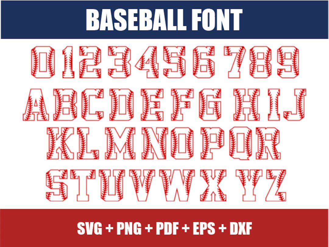 Baseball Font Svg Baseball Svg Bundle Baseball Font Baseball Alphabet ...