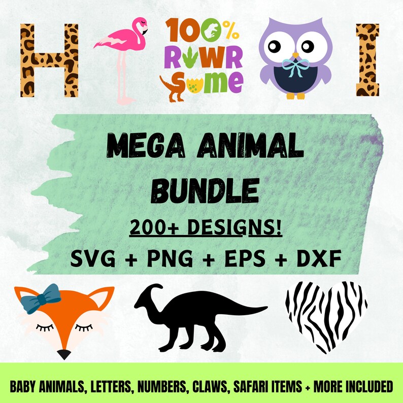 Animal SVG Bundle, Animals Mega Bundle SVG, Animals SVG, Safari Animals ...