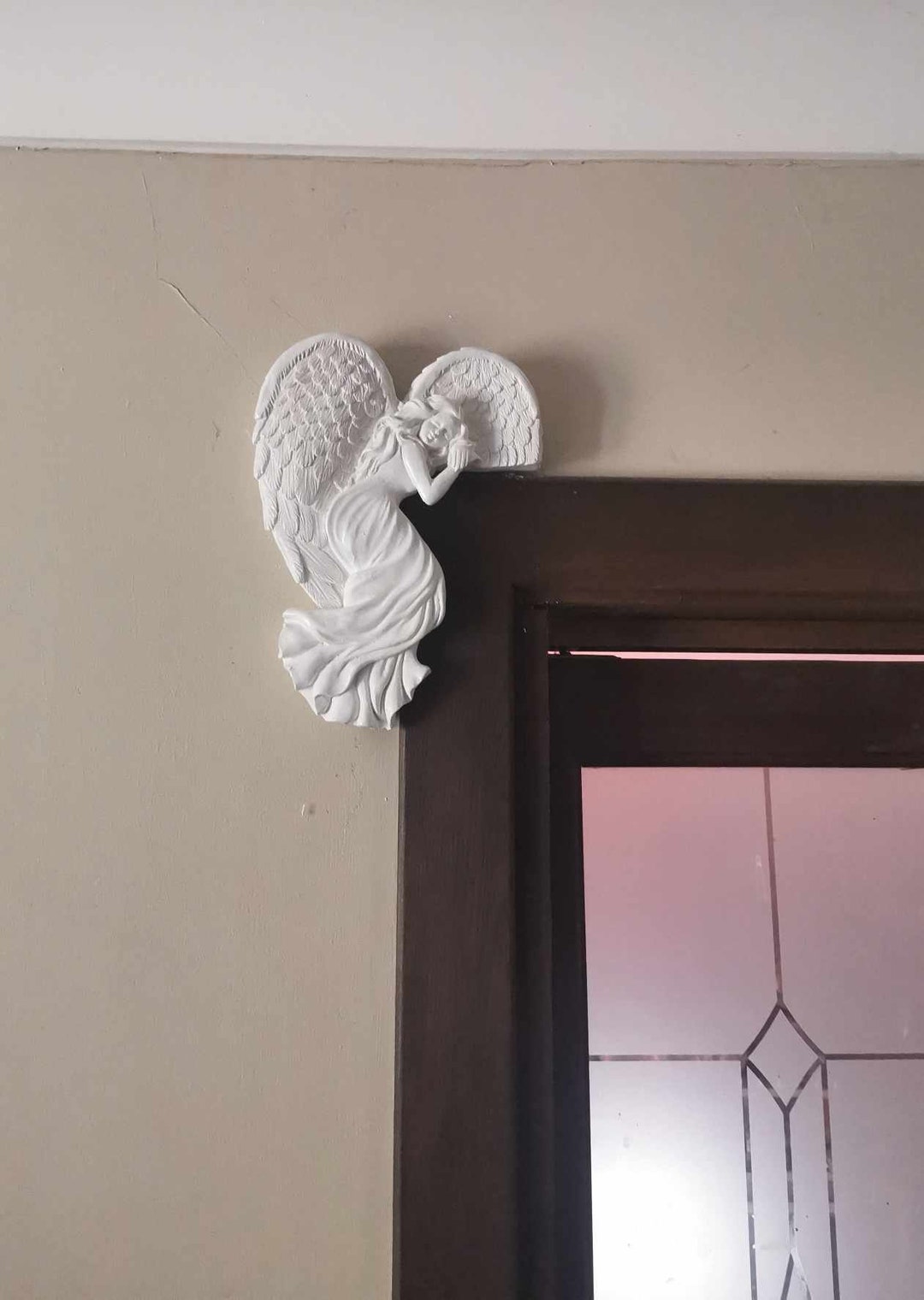 Angel Sculpture Door Angel Corner Door Angel Plaque door Frame Angel ...