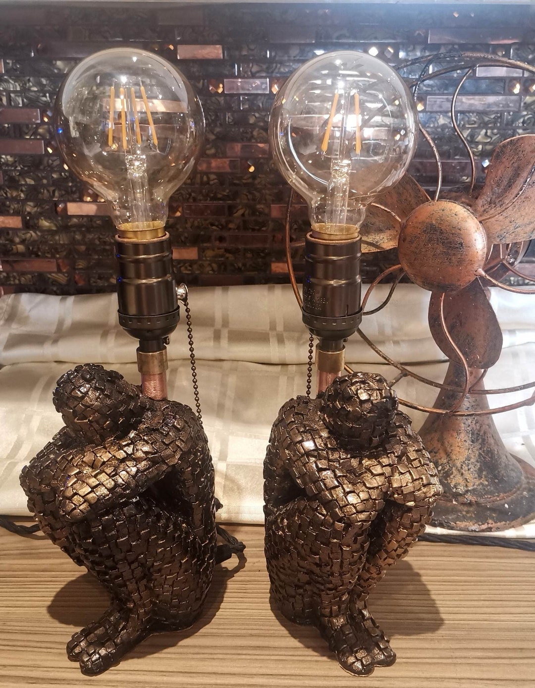 The Thinker Sculpture Lamp Handmade Modern Vintage table/side Lamp ...