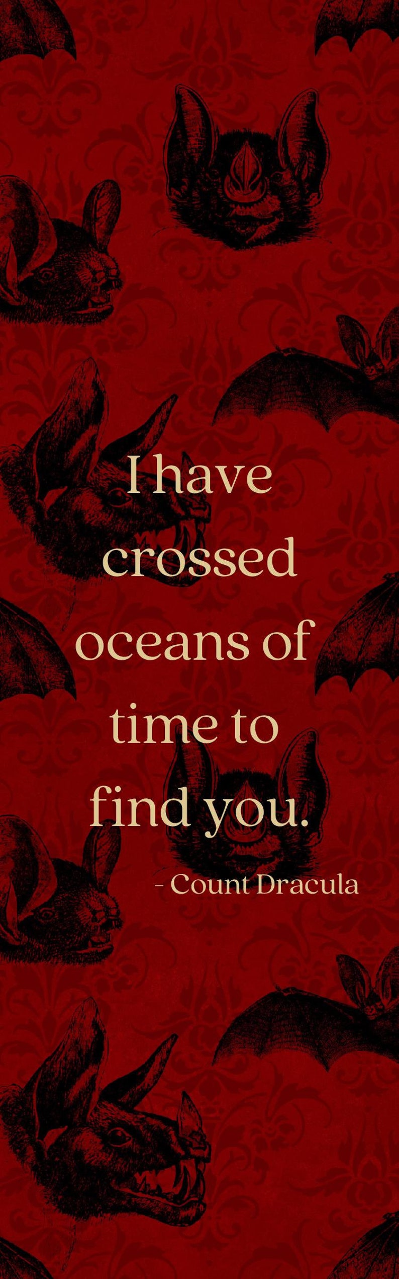 Printable Bookmarks Dracula Quotes Bat Scrapbooking / - Etsy