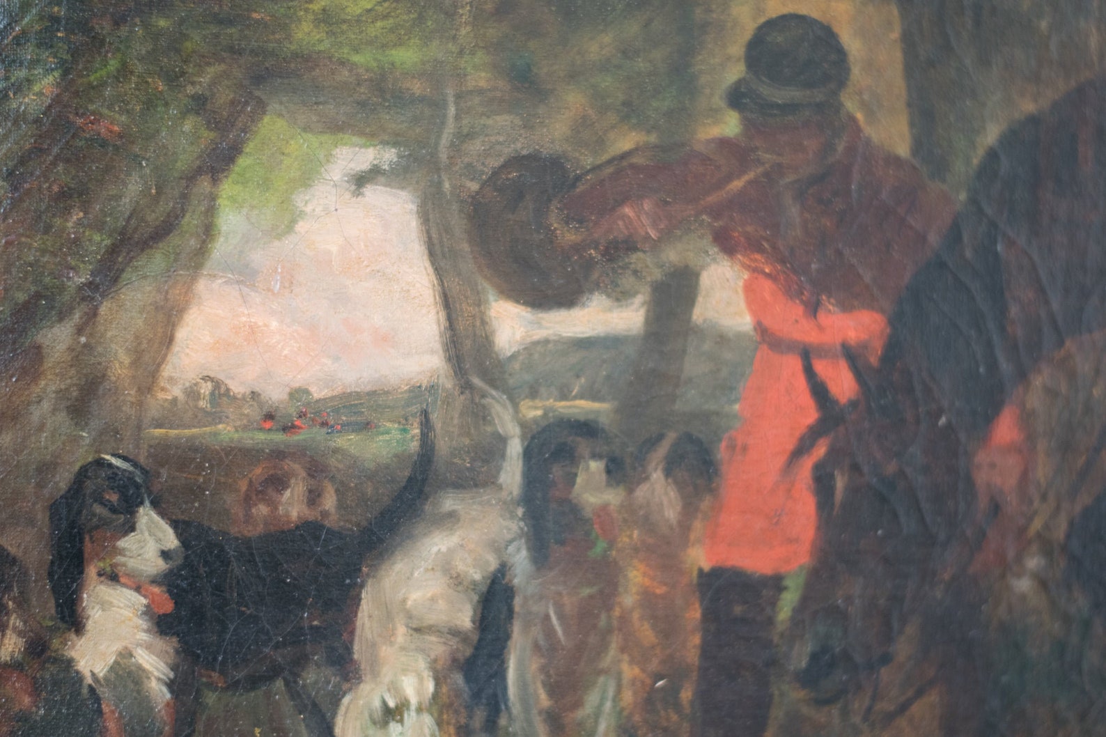 Study of a Hunting Scene Oil on Canvas - Etsy