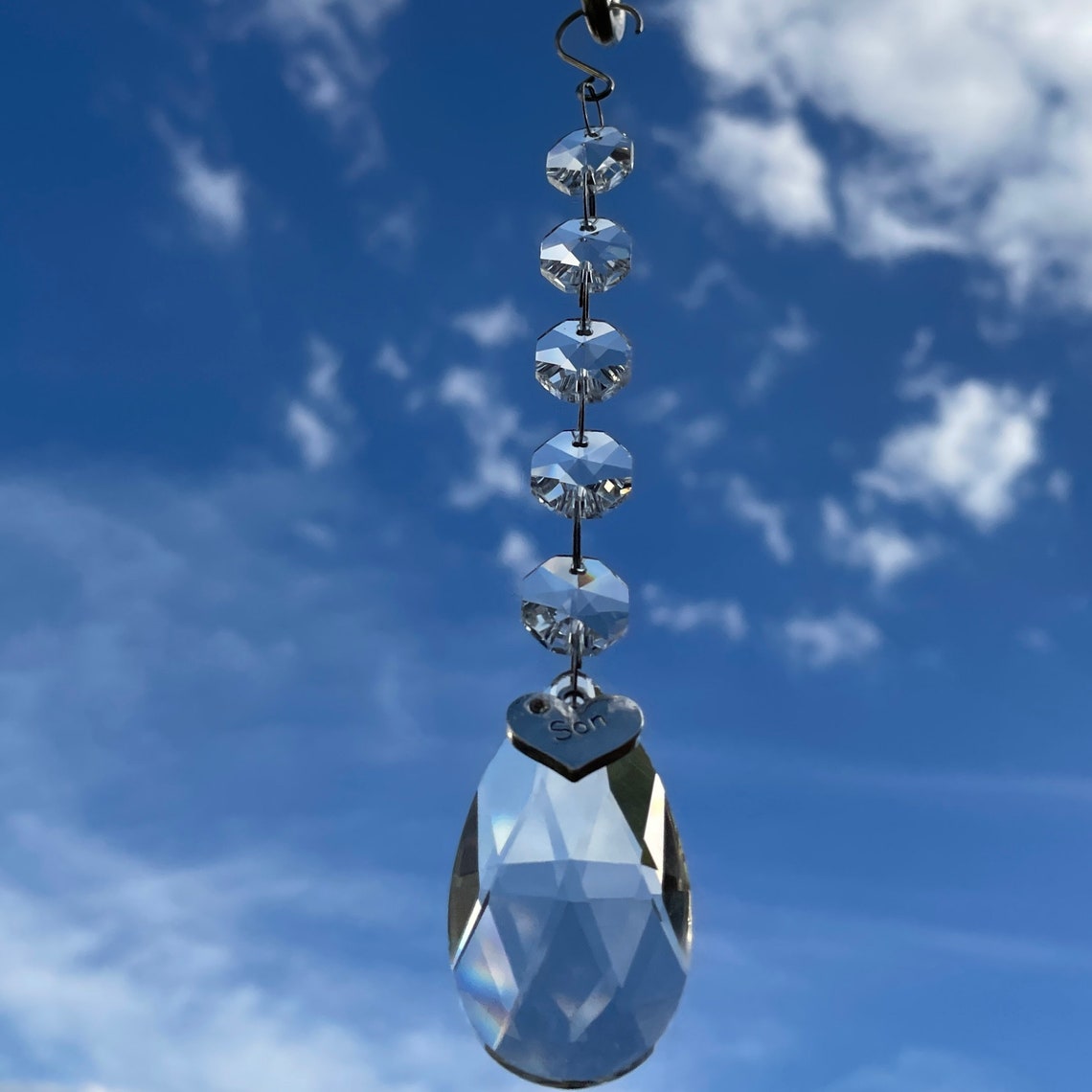Son Memorial Sun Catcher: Glass Bead Window Decor - Etsy