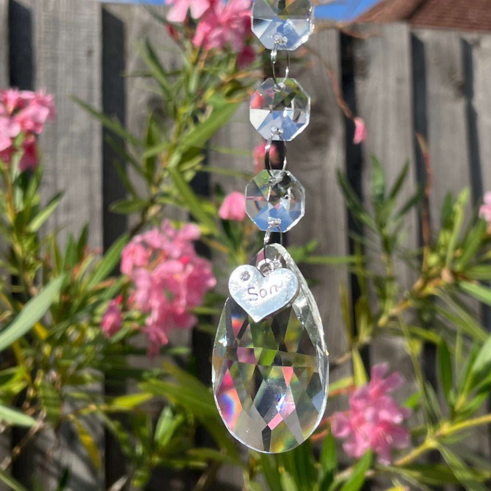 Son Memorial Sun Catcher: Glass Bead Window Decor - Etsy