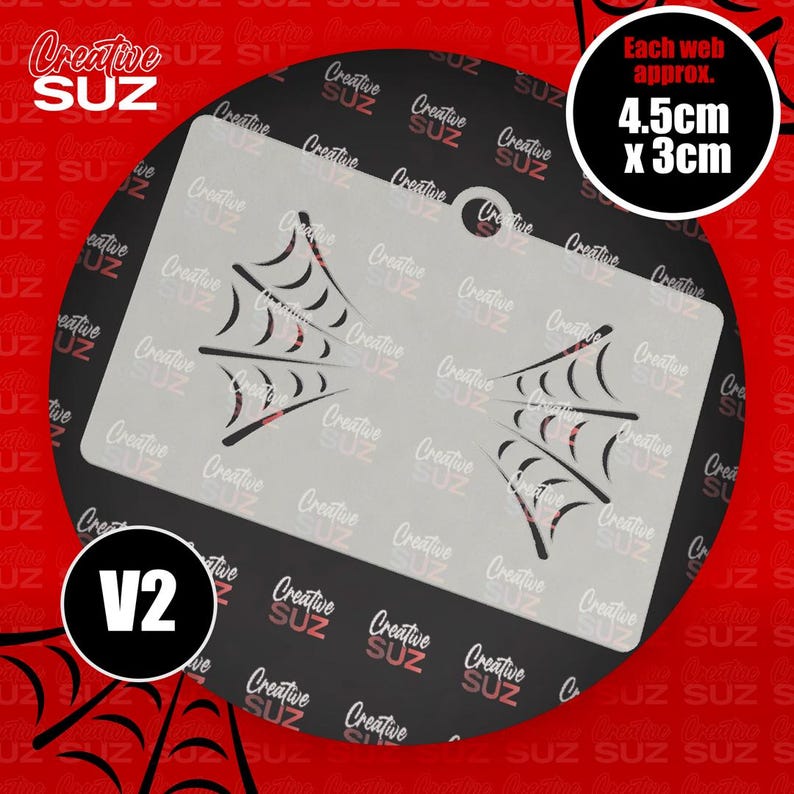 Spider Web Stencils - Face Painting Airbrush Craft Cake Art - Kids ...